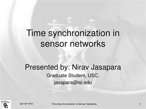 Ppt Time Synchronization In Sensor Networks Powerpoint Presentation