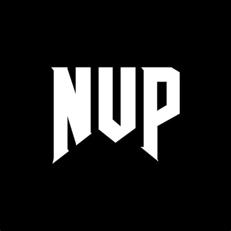 기술 회사 Nup의 글자 로고 디자인 검은색과 색 색상 조합 Nup 로고 Nup 터 Nup 디자인 Nup 아이콘 Nup 알파 Nup 타이포그래피 로고 디자인 프리미엄 벡터