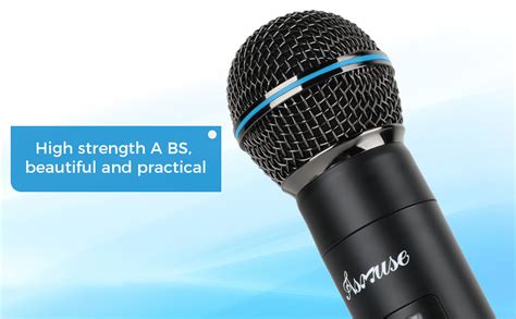Asmuse Wireless Dual UHF Handheld Microphone System Professional Bluetooth Microphone With