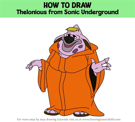 How To Draw Thelonious From Sonic Underground Sonic Underground Step By Step