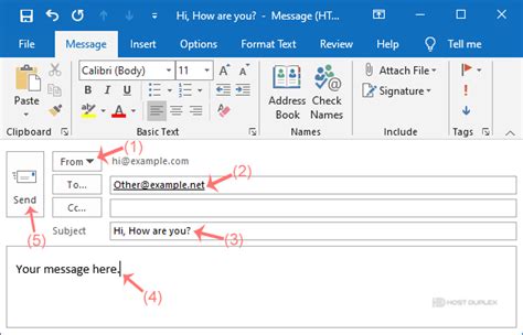How To Send Email Using Outlook 2019 Host Duplex Knowledgebase