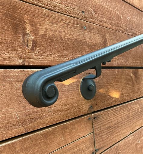Metal Handrail 2 Molding Cap Volute Flat Black Etsy