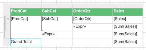 add grouping and totals web report designer