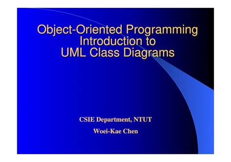 pdf object oriented programming introduction to uml class diagramswkchen courses goop921