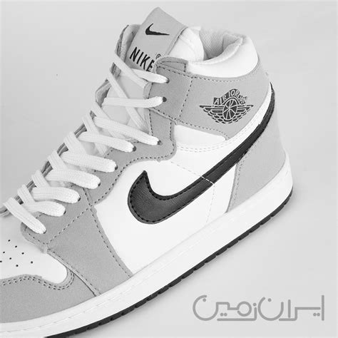 جزئیات محصول نایک جردن ساقدار طوسی سفید نایک مشکی