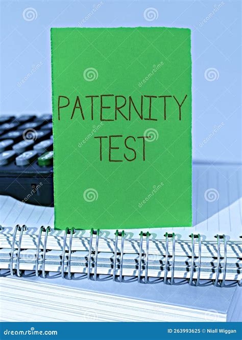 text caption presenting paternity test business concept a test of dna