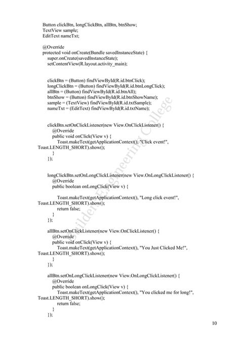 CS Mobile Application Development Lab Manual PDF