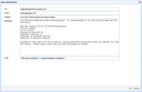 Emailing Trading Partners
