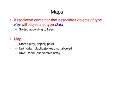 Ppt Associative Containers Sets And Maps Powerpoint Presentation