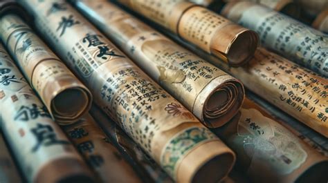 View Of Ancient Paper Scroll For Writing And Documenting AI Generated Image