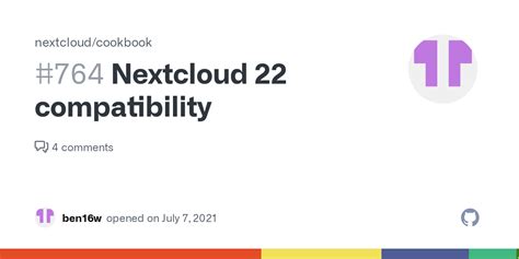 Nextcloud Compatibility Issue Nextcloud Cookbook GitHub