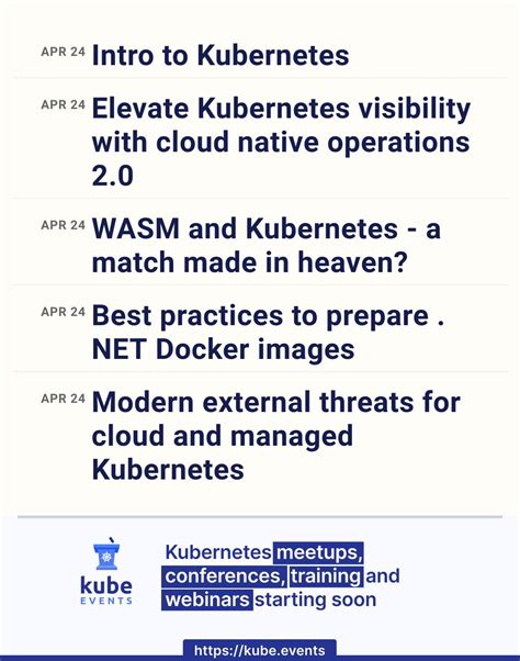 📅 Kubernetes Events Starting In The Next 24 Hours Detect And Nip