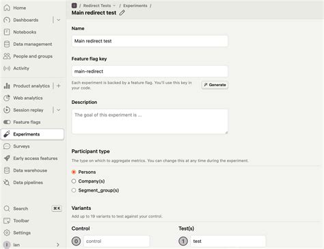how to do redirect testing posthog