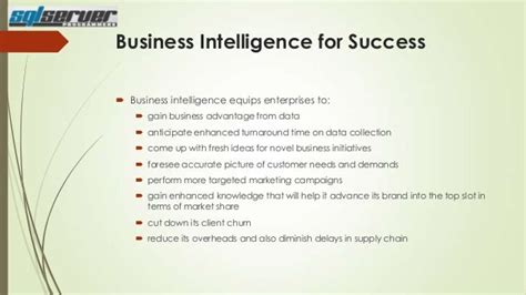 Sql Business Intelligence