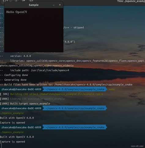 Ubuntu 下 Opencv480 包含拓展库 的编译安装opencv 480库用什么平台打开 Csdn博客