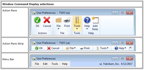 Microsoft Dynamics Gp User Preferences Window Rockton Software