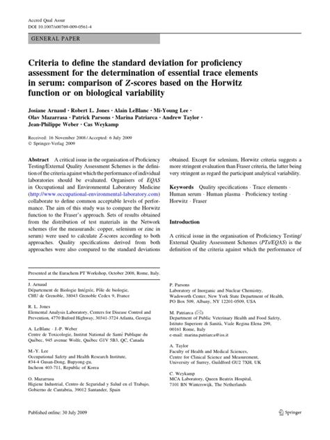 Ó Springer Verlag 2009 Download Free Pdf Standard Score Median
