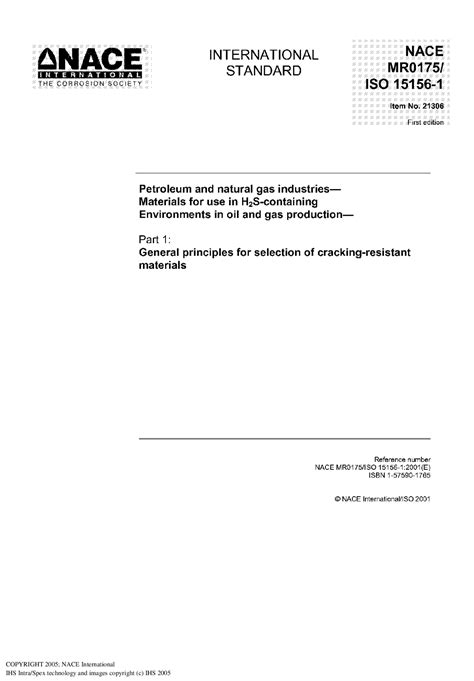 Nace Mr0175 Nace Nr0175 Docsity