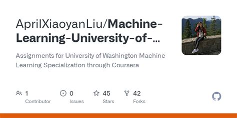 Github Aprilxiaoyanliumachine Learning University Of Washington