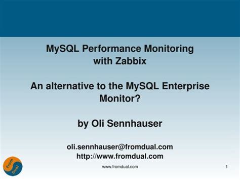 Mysql Performance Monitoring With Zabbix An Fromdual