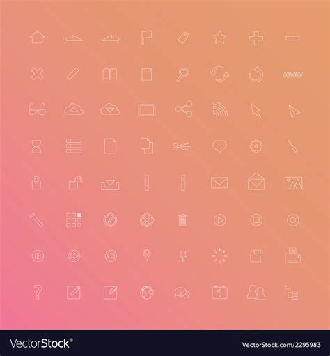 Web Icon Thin Line Royalty Free Vector Image VectorStock