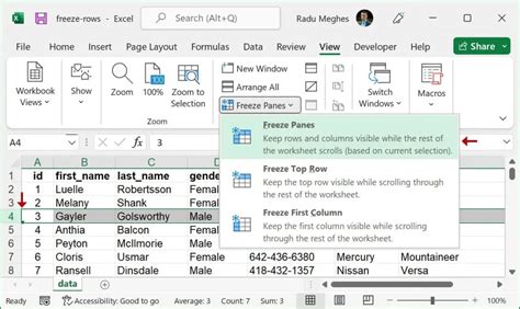 How To Freeze A Row In Excel Keep Headers Visible While Scrolling