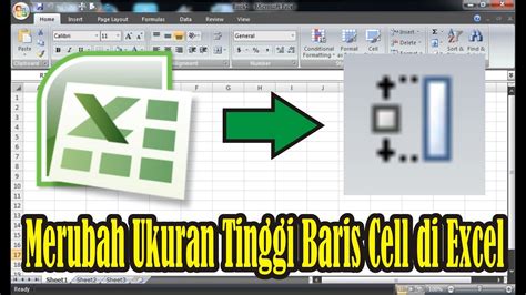 Cara Merubah Ukuran Tinggi Baris Cell Pada Excel 2007