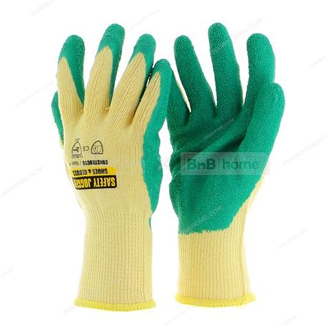 ถุงมือยาง Safety Jogger รุ่น Constructo ขนาด L สีเขียว เหลือง ไทวัสดุ