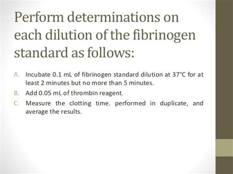 Determination Of Fibrinogen
