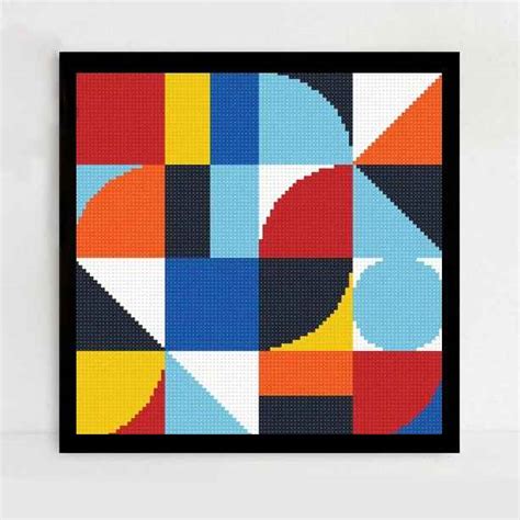abstraction cross stitch pattern lab pattern