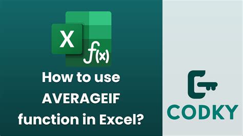 How To Use Averageif Function In Excel Codky