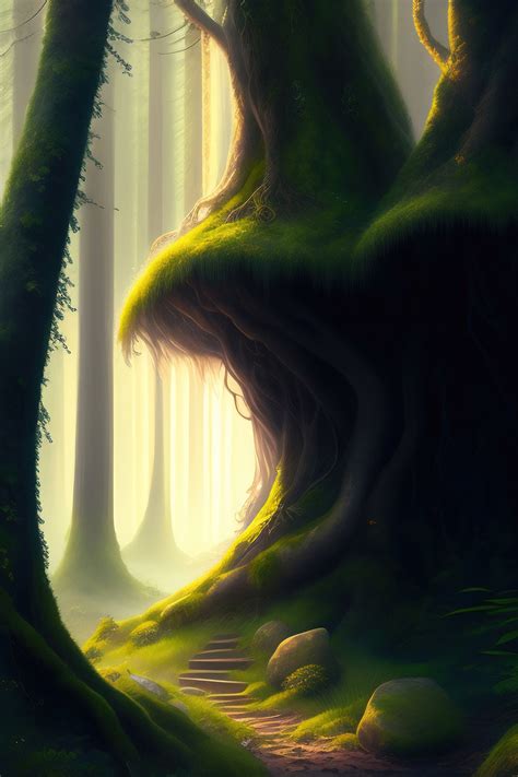 Download Ai Generated Nature Trees Royalty Free Stock Illustration