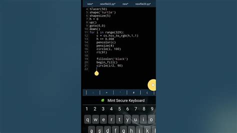 Python Turtle Graphic Design 🐢 Coding Status 😍😜 Shorts Programming