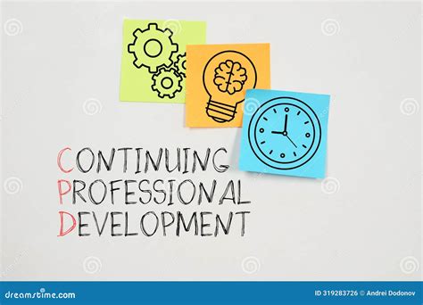 Cpd Continuing Professional Development Is Shown Using The Text Stock