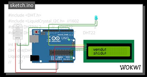Dht22（温湿度传感器） Copy Wokwi Esp32 Stm32 Arduino Simulator
