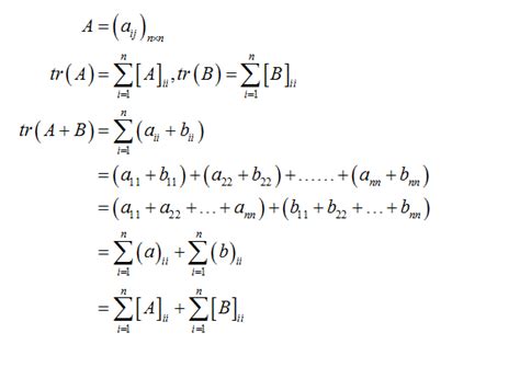 answered the trace of an nxn matrix a aij is… bartleby