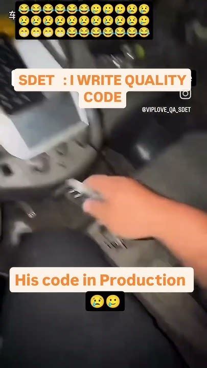 I Write Clean Code Said Sdetdev 😁 Also Their Code In Prod Sdetdevdevopsqadevlife Youtube