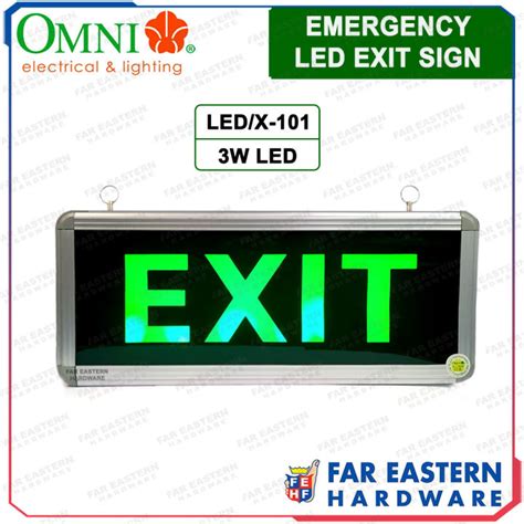 Omni Rechargeable Emergency Led Exit Sign Fire Exit Lazada Ph