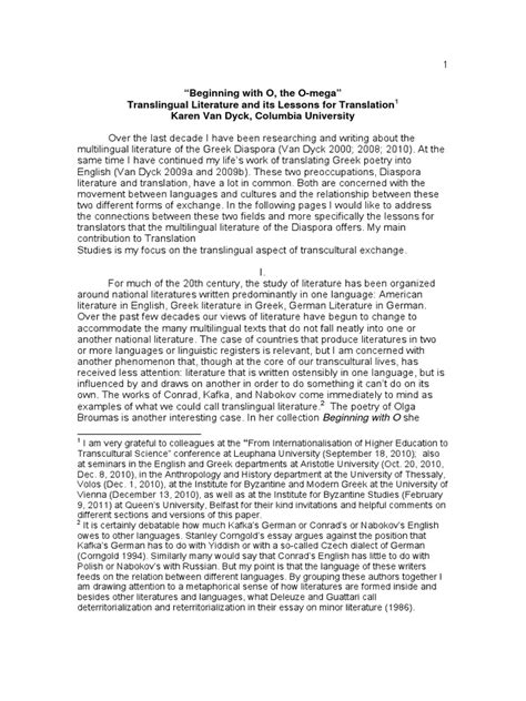 beginning with o the o mega translingual literature and its lessons for translation pdf