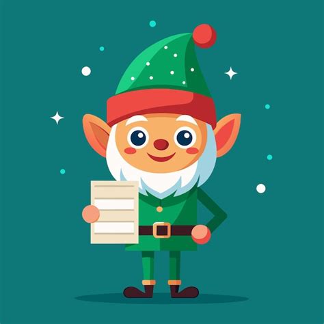 Premium Vector Christmas Santa Elf Elves Hand Drawn Flat Stylish