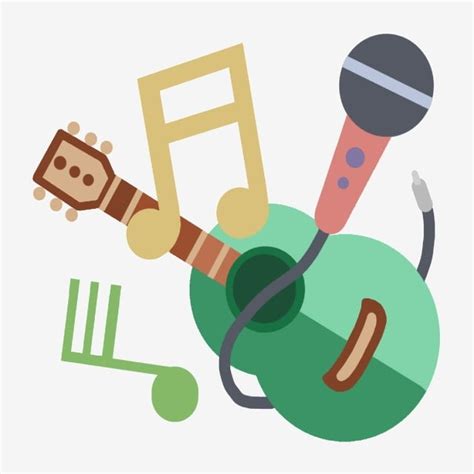 만화 일러스트 악기 기타 음악 녹색 음악 일러스트 전자 기타 일러스트 Png 일러스트 및 Psd 이미지 무료 다운로드 Pngtree