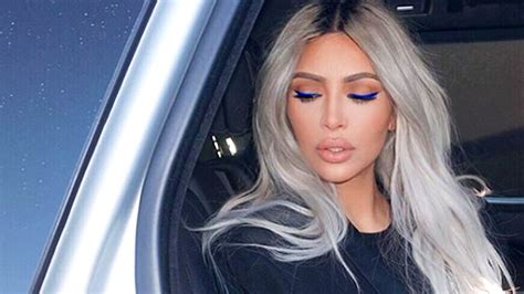 How To Get Kim Kardashians Instagram Makeup Look Kim Kkw Blue