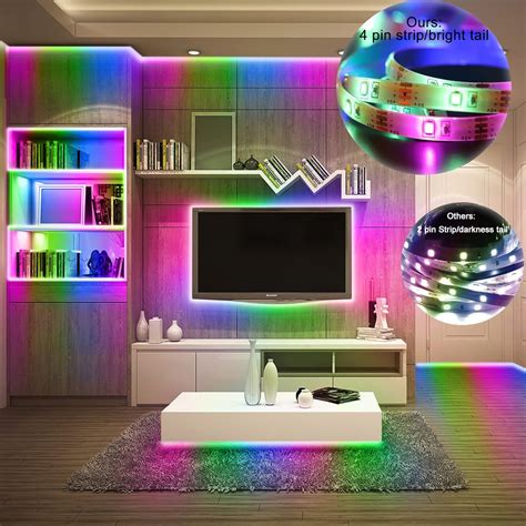 Buy Echosari Ft LED Strip Lights Batter Powered LEDs RGB Tape Lights Strip With Remote