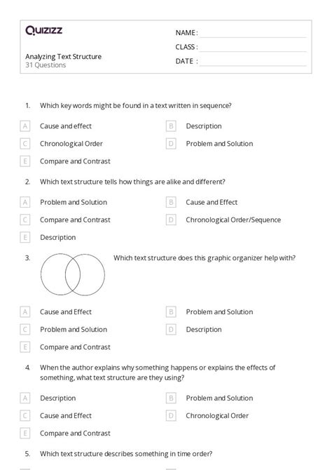 50 Analyzing Story Structure Worksheets For 7th Class On Quizizz