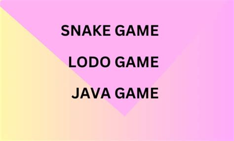 Create Ludo Game Jave Game Snake Game By Drayfrosh247 Fiverr