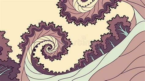 Spiral Shell Pattern Abstract Nature Design Fibonacci Sequence Vector Design Generative Ai Stock