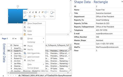 Linking An Access Web Database To Visio Bvisual