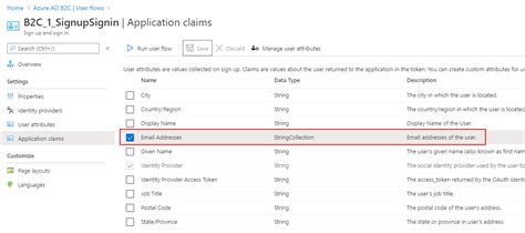 Accessing Email When Accessing Azure B2c Identity With Member User