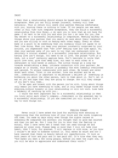 12th Format Email Trust And Feelings 1 1 Pdf Love Feeling