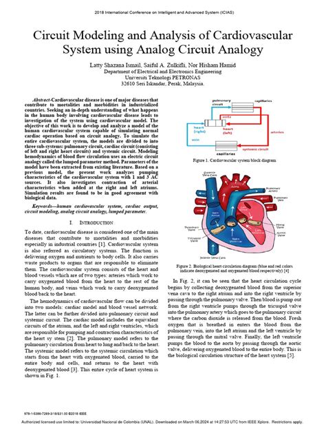 Circuit Modeling And Analysis Of Cardiovascular System Using Analog Circuit Analogy Pdf
